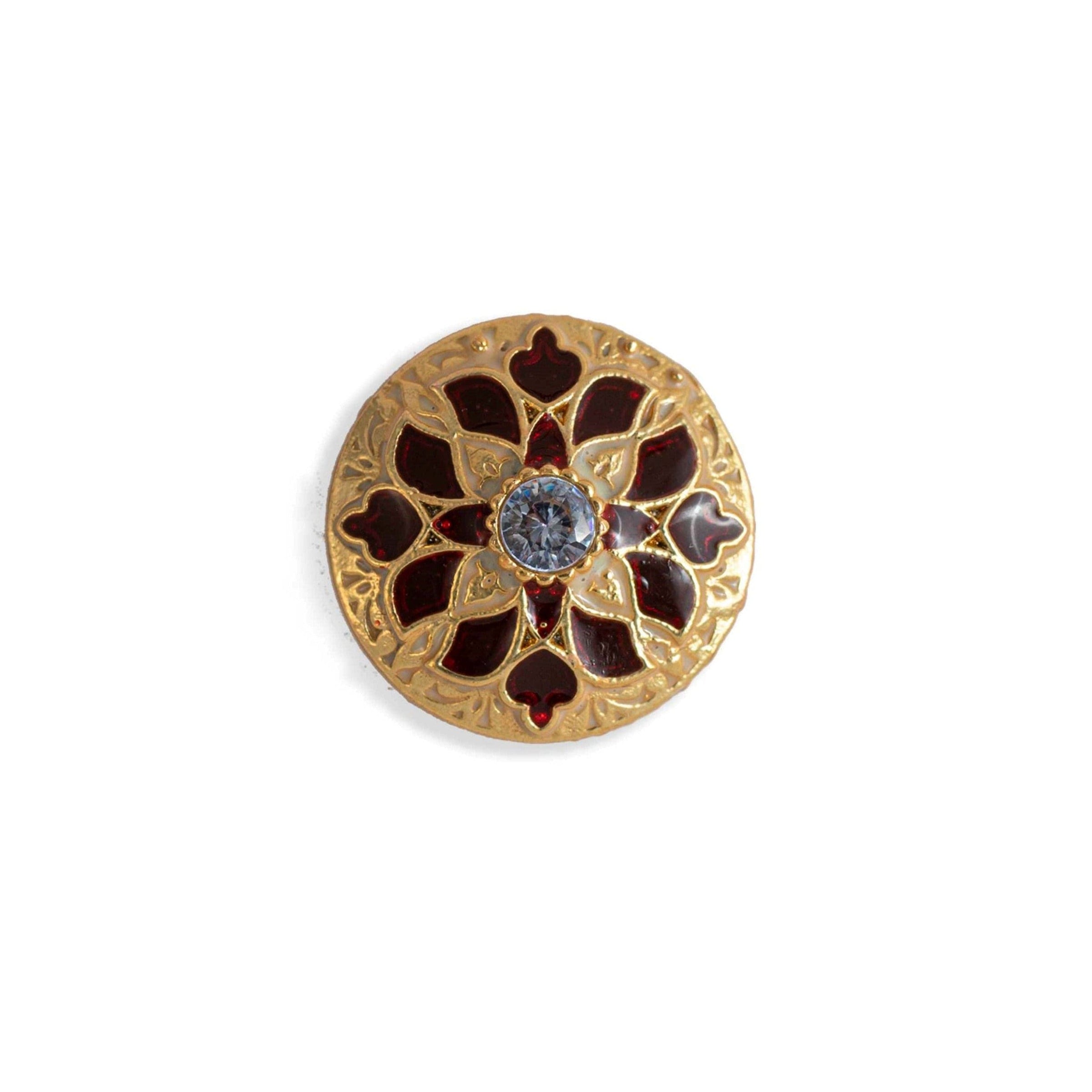 Buy Maroon Floret Enamel Buttons Online | Coat & Suit Buttons | JRT ...