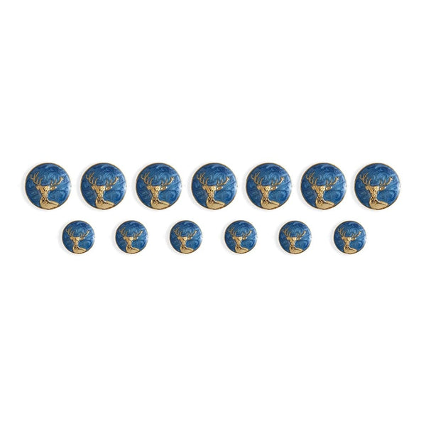 Buy Mosaic Blue Swamp Deer Enamel Buttons Online | Coat & Suit Buttons ...