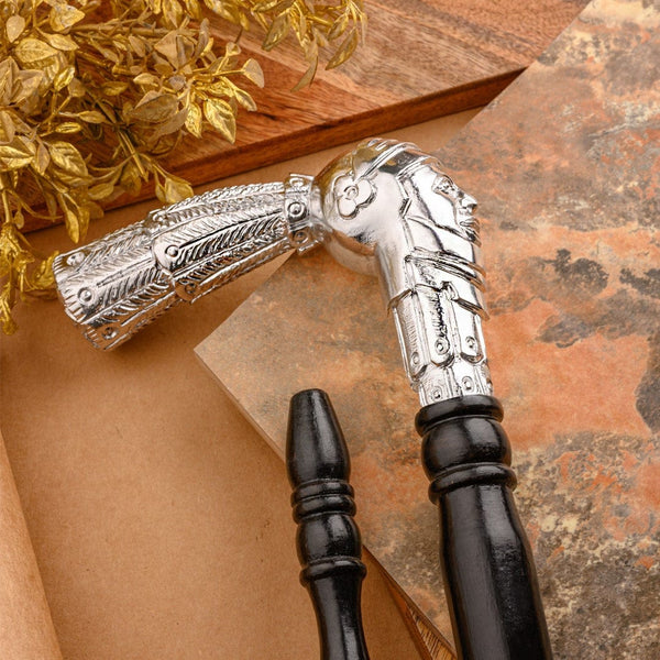 Buy Handcrafted Roman Soldier Black Teak Wood Walking Stick Online ...